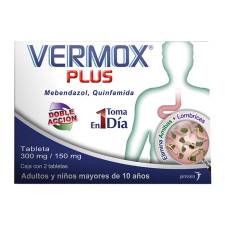 Desparasitante Vermox Plus 300 mg/150 mg 2 tabletas | Walmart
